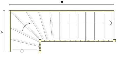 Zack - Ståltrappa med underliggande vang i Z-profil - Snickarlaget