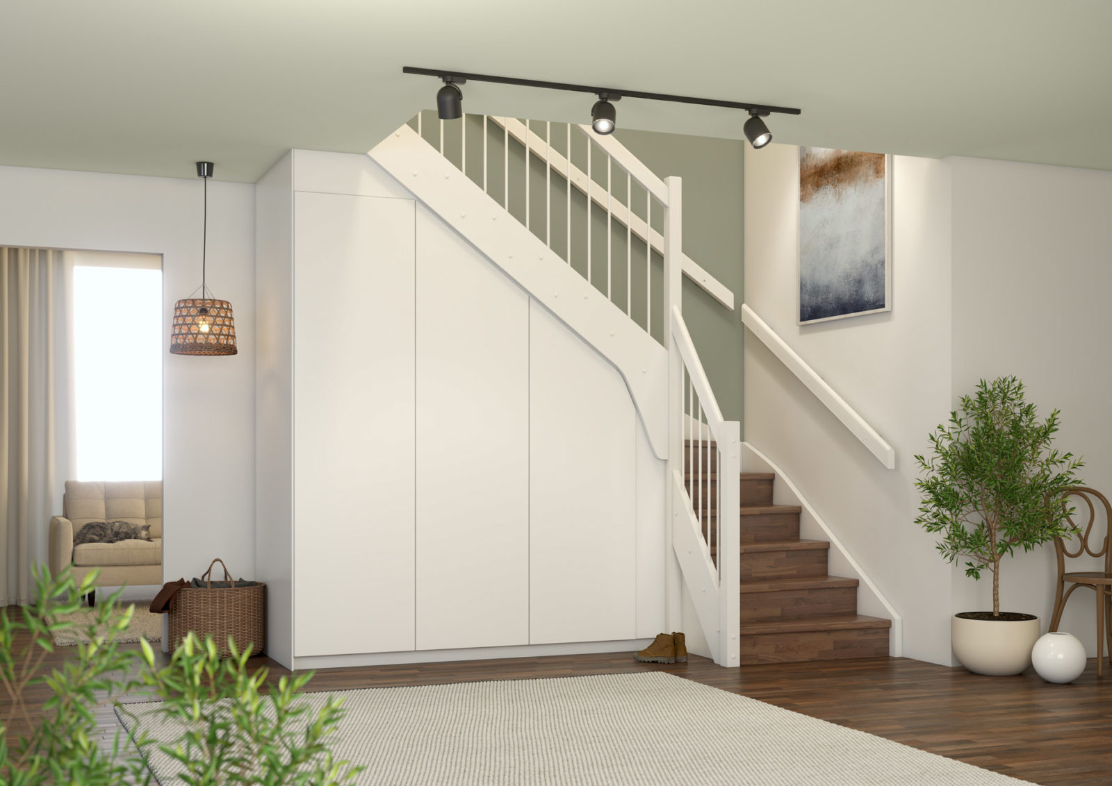 Smart förvaring under trappan - Snickarlaget